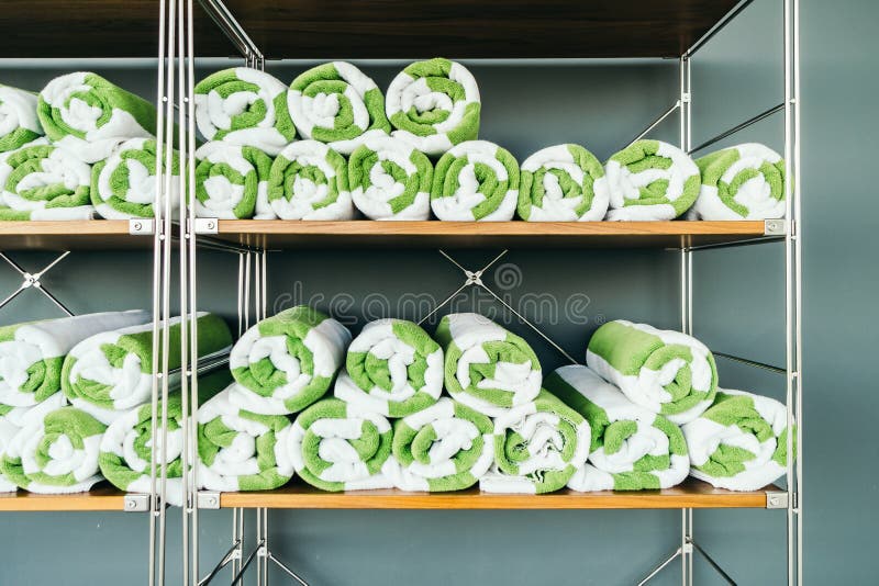 Stack of pool towel stock image. Image of blue, hotel - 116044223