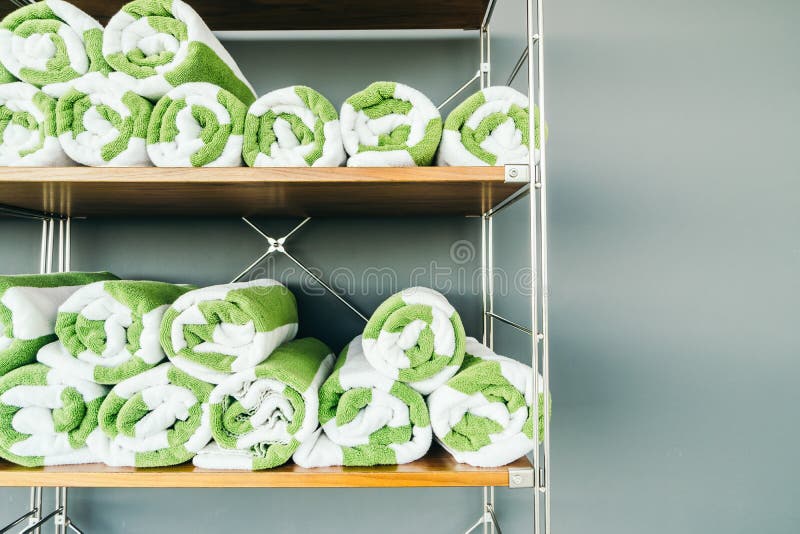 Stack of pool towel stock image. Image of blue, hotel - 116044223