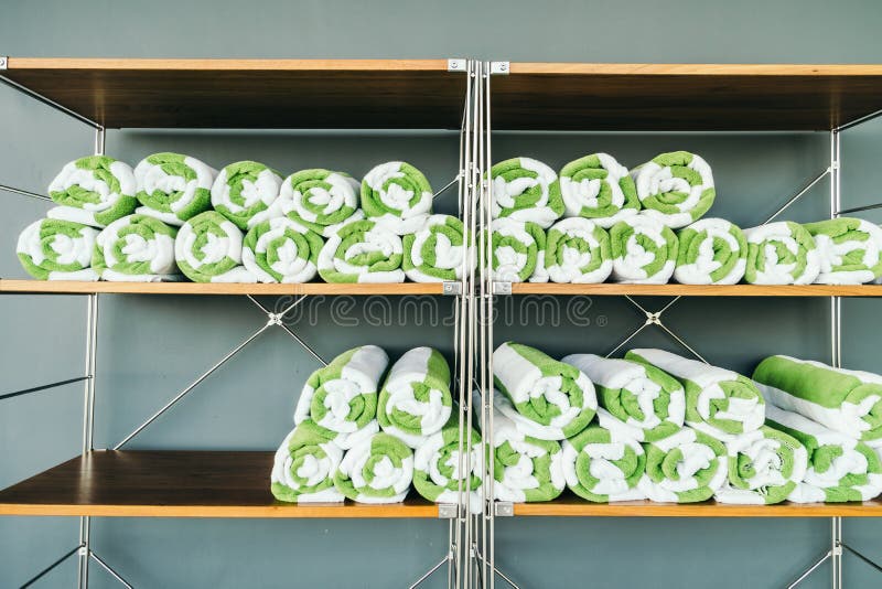 Stack of pool towel stock image. Image of blue, hotel - 116044223