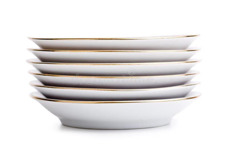 Stack of porcelain plates stock image. Image of white - 13492201
