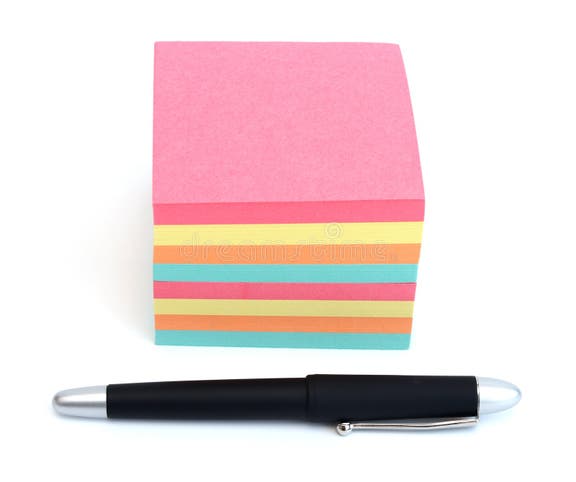 Stack of post-its stock image. Image of isolated, paper - 508083