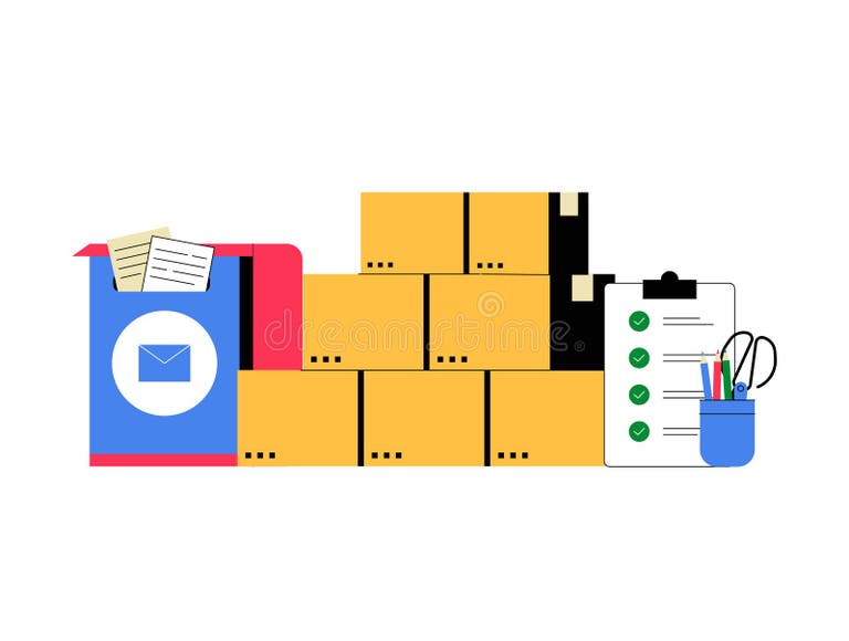 Parcel Stationery Stock Illustrations – 895 Parcel Stationery Stock ...