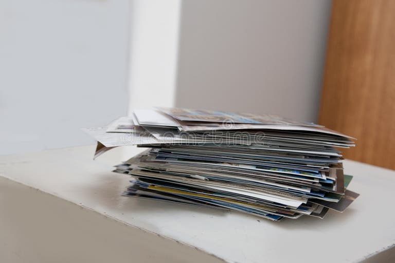 A Stack of Postcards or Mail Stock Photo - Image of memory, stories ...