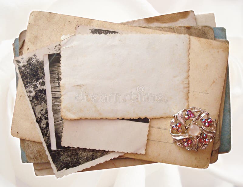 Stack of postcards, photos stock illustration. Illustration of passing ...