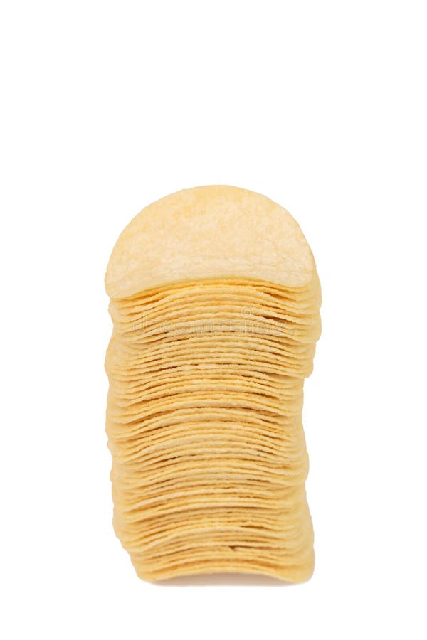 A Big Stack of Potato Chips with Ridges Stock Photo - Image of chips ...