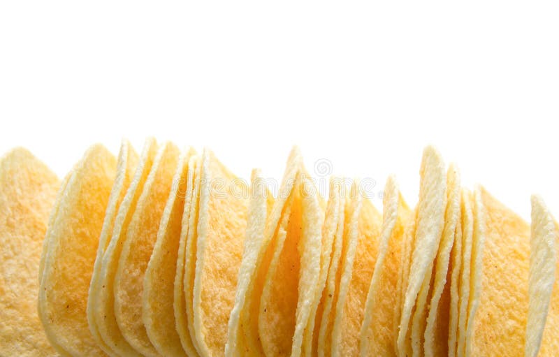 Stack of potato chips stock photo. Image of chip, slice - 46142242