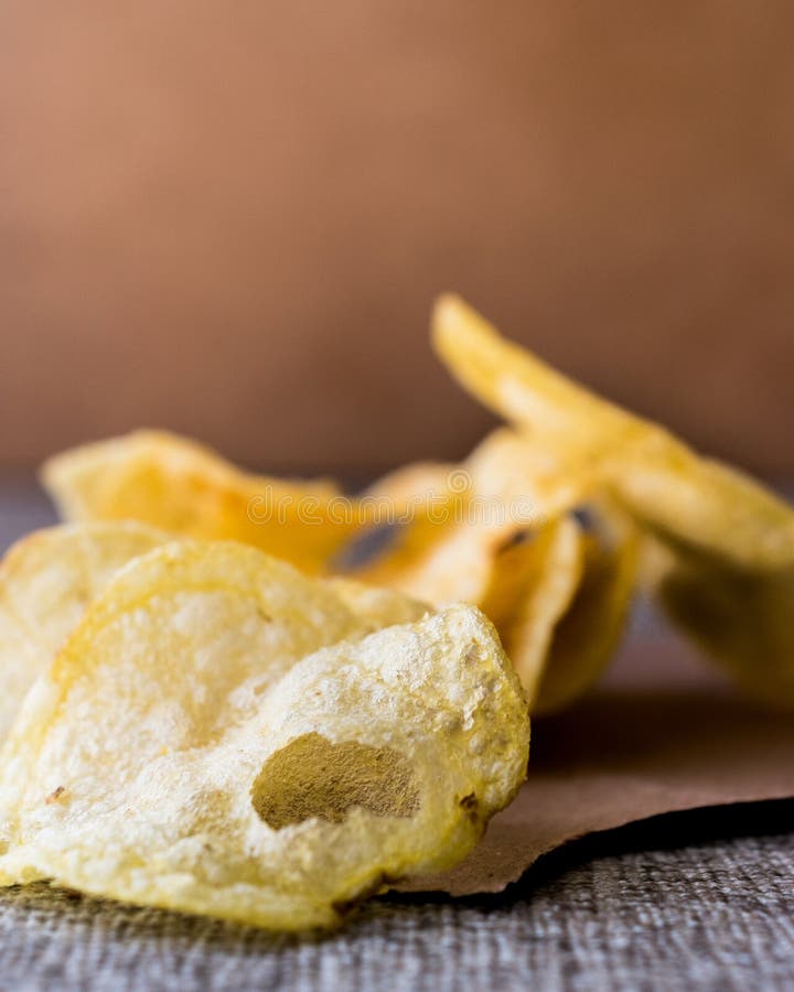 Stack of potato chips. stock photo. Image of path, delicious - 86919294