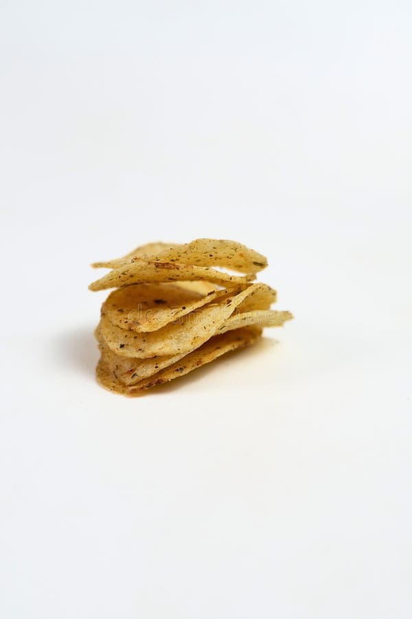 Stack of potato chips stock photo. Image of food, snack - 344056280