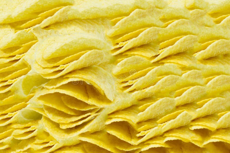 Stack of Potato Chips on a White Stock Photo - Image of yellow, gourmet ...