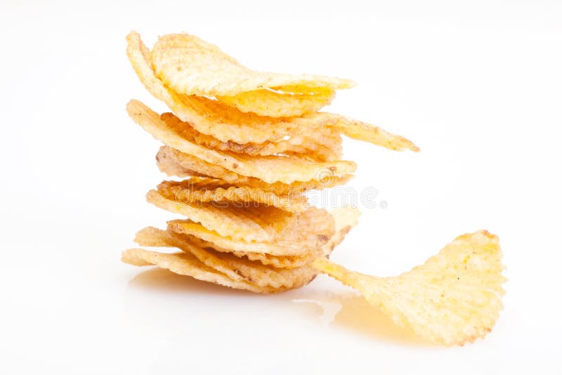 Stack of potato chips stock image. Image of chip, stack - 35806199