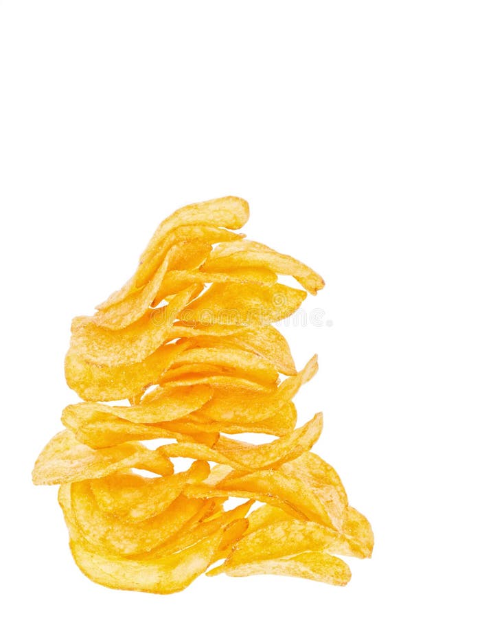 Stack of potato crisps stock photo. Image of fragment - 39222214