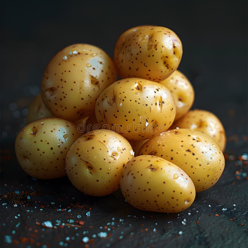 A Stack of Potatoes, a Root Vegetable, is Piled on a Table Stock Photo ...