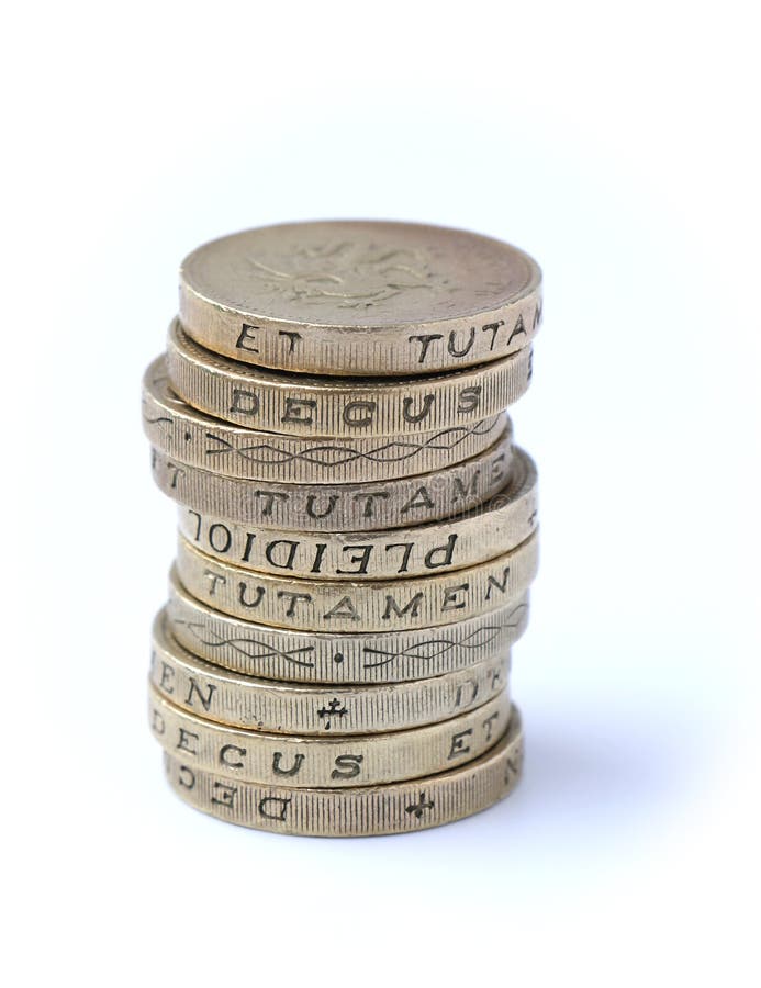 Stack of British Pennies stock image. Image of british - 42386533