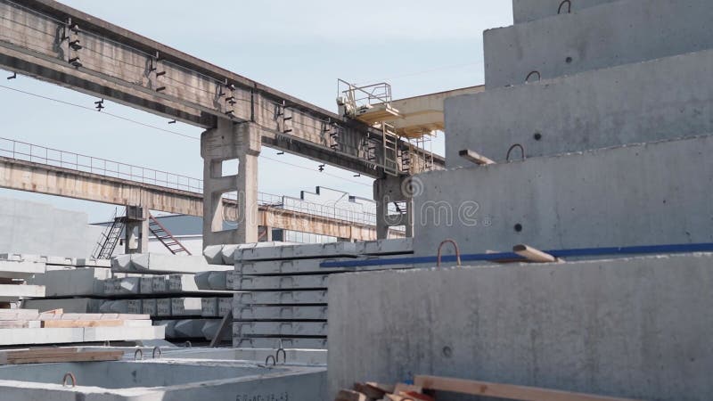 Stack of Prefabricated Concrete Slabs with Hole for Construction. Stock ...