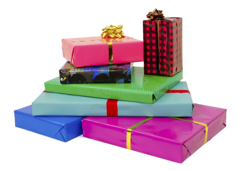 Stack of presents stock image. Image of surprise, rose - 28043347