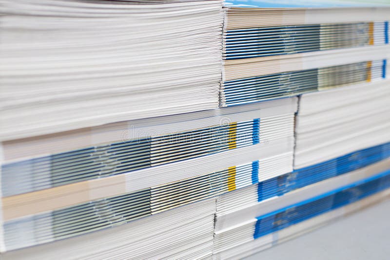 Stack of printed materials stock photo. Image of magazines - 162814584