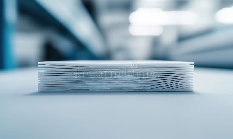 Stack of Printer Paper stock illustration. Illustration of texture ...