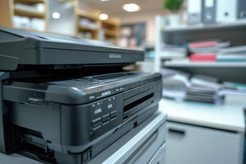 A Stack of Printers Sitting on Top of Each Other. Perfect for Office or ...