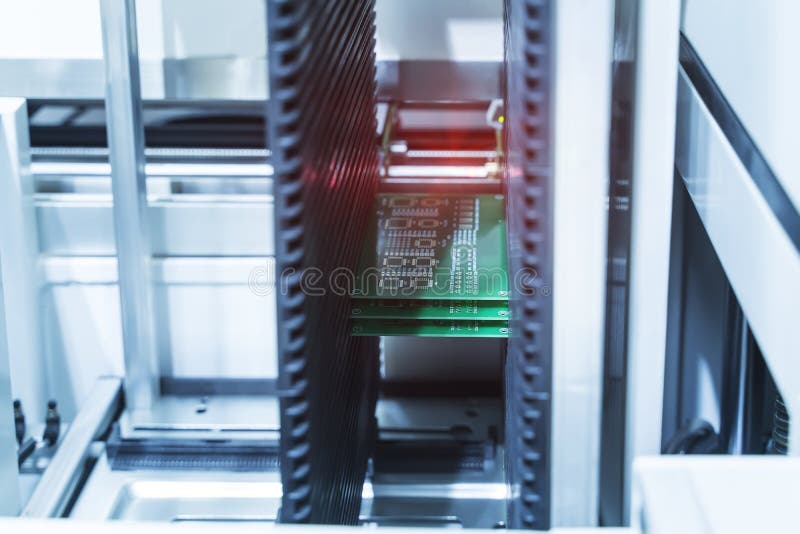 Produced Printed Circuit Boards Stock Image - Image of equipment, stack ...