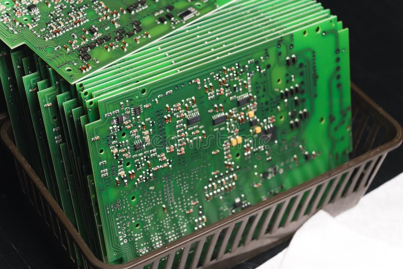 Stack of Produced Printed Circuit Boards with Surface Mounted ... Stack of Produced Printed Circuit Boards with Surface Mounted ...