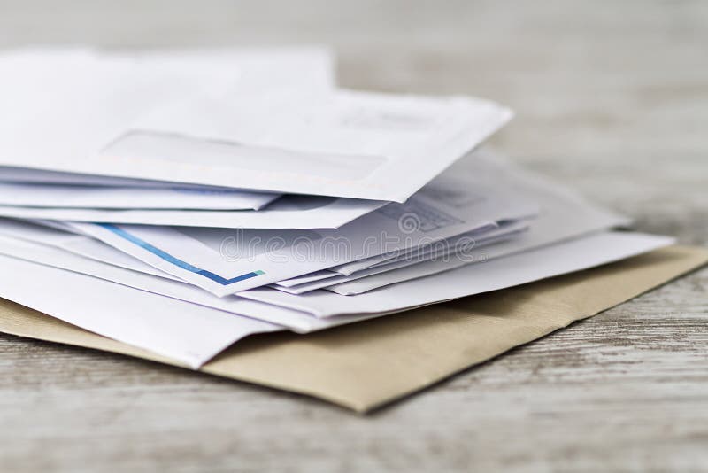 Invoice Letters on the Desk Stock Photo - Image of accumulation ...