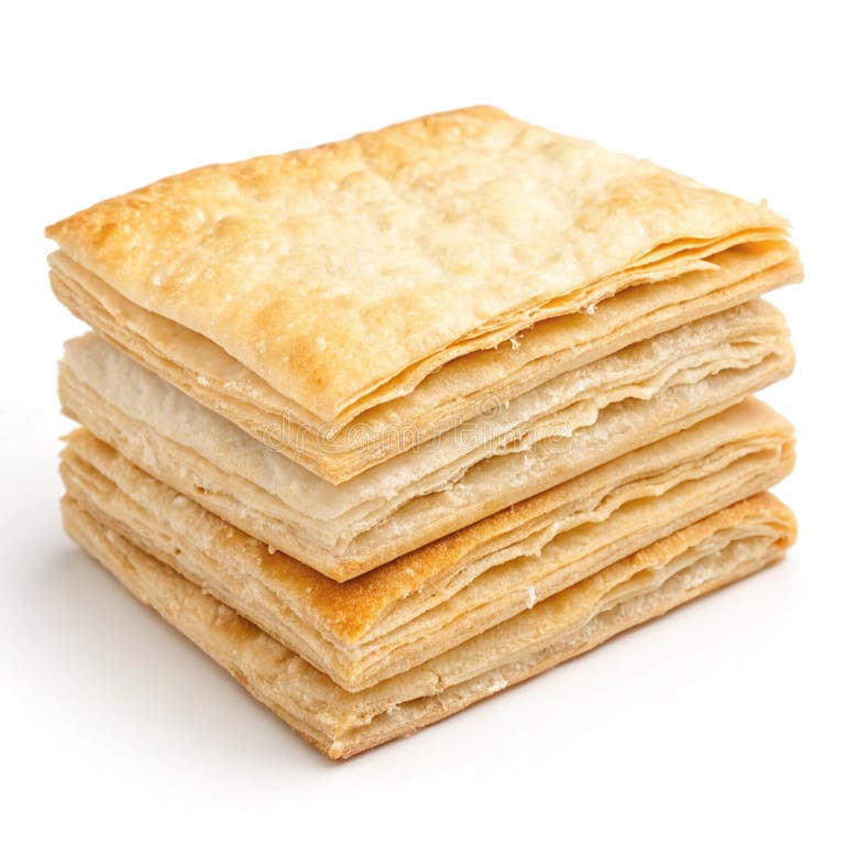 Stack of Puff Pastry Sheets Stock Illustration - Illustration of ...