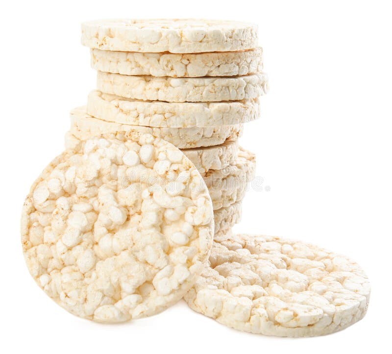 Stack of Puffed Rice Cakes Isolated Stock Photo - Image of lifestyle ...