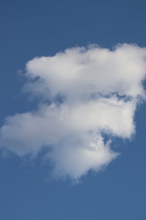 Stack of Puffy White Clouds in Deep Blue Sky Stock Image - Image of ...