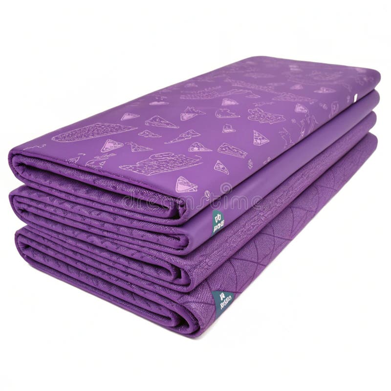 Stack of Purple Camping Mats Isolated on Transparent Background Stock ...