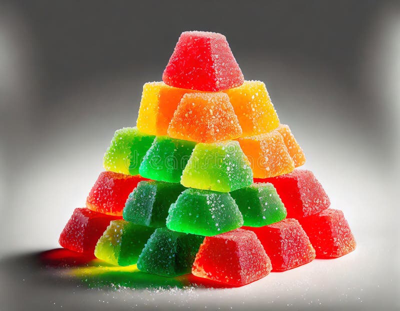 A Stack or Pyramid of Gummies Stock Image - Image of flavors, vitamins ...