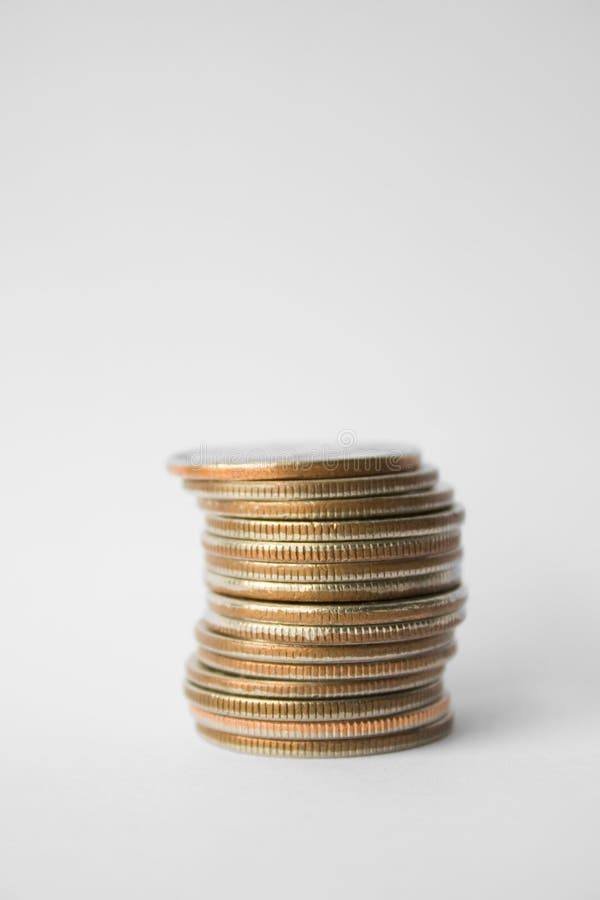 Stack of Quarters stock image. Image of stack, investment - 1081797