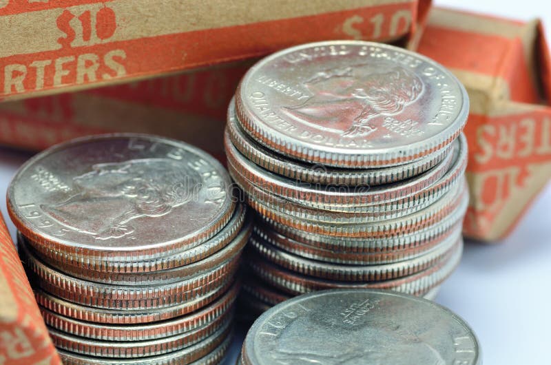 Stack of Quarters stock image. Image of legal, macro - 23630315