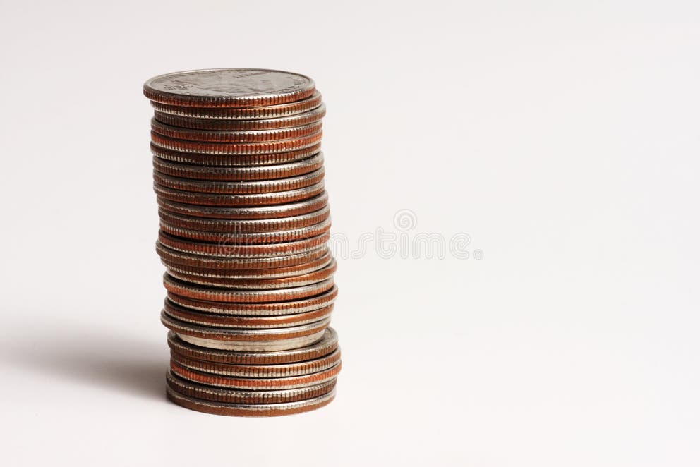 Stack of quarters stock image. Image of coin, dollar, dollars - 9918283