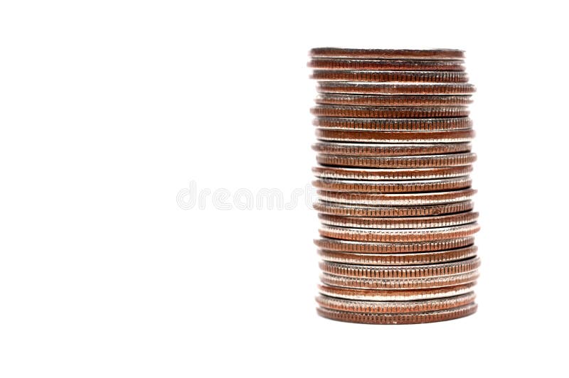 Stack of Quarters stock image. Image of five, quarters - 23630337