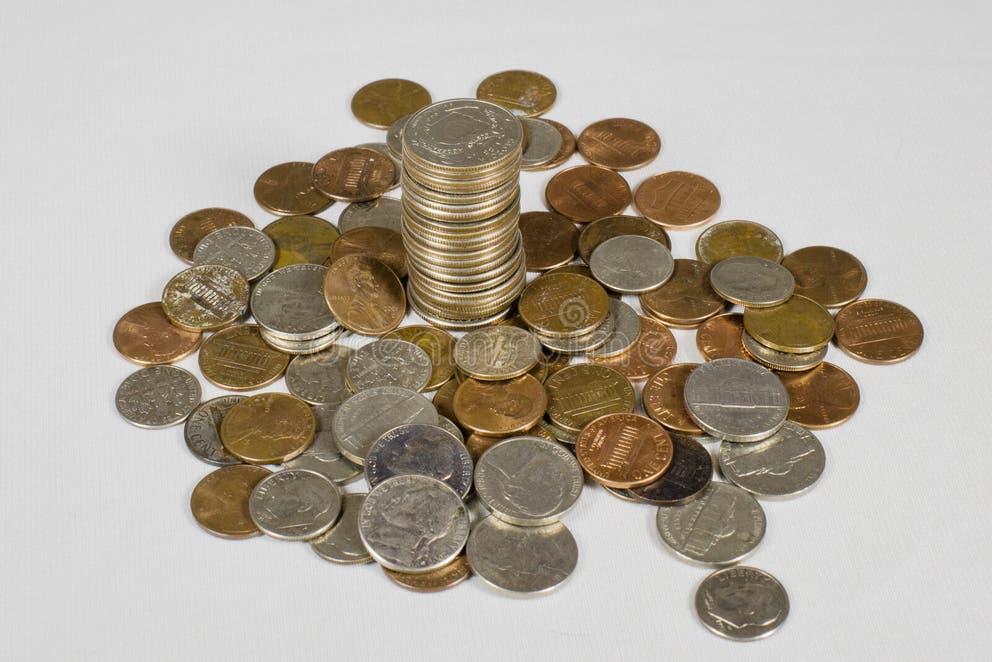 Loose Change stock image. Image of quarter, pennies, stacks - 30178199