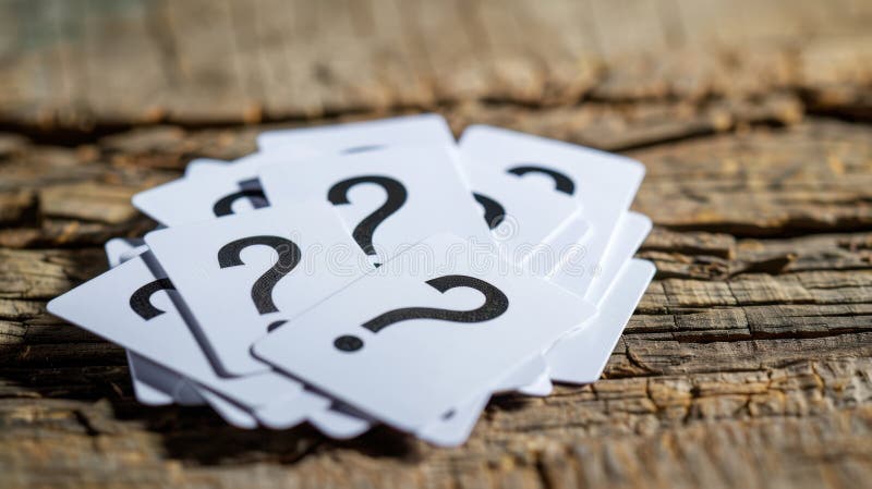 A Stack of Question Cards.AI Generated Image Stock Image - Image of ...