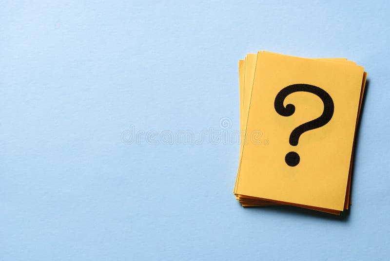 Stack of Question Marks on Yellow Cards Stock Image - Image of search ...