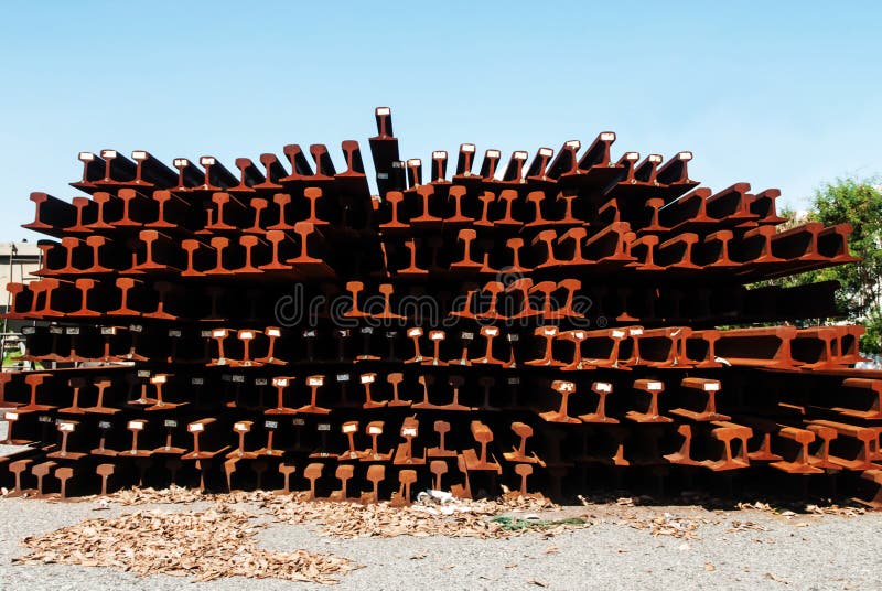 Stack of railway tracks stock photo. Image of railway - 44621948