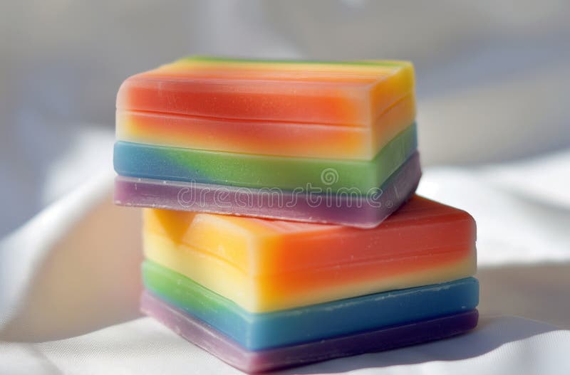 A Stack of Rainbow LGBT Themed Soap Stock Photo - Image of colors ...