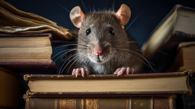Stack rat book stock illustration. Illustration of curiosity - 340001435