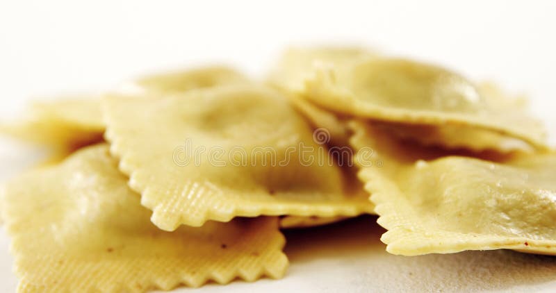Stack of ravioli pasta stock video. Video of arranged - 96500573