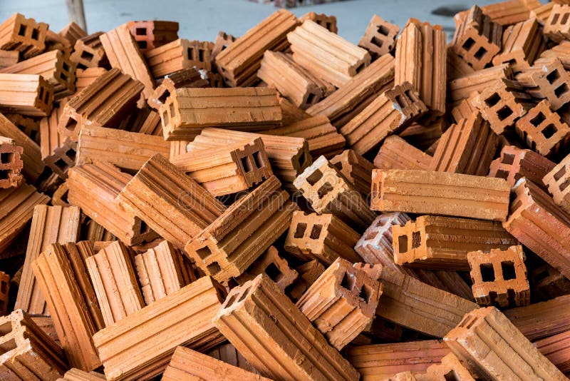 Stack of raw bricks stock image. Image of stone, bricks - 88991401