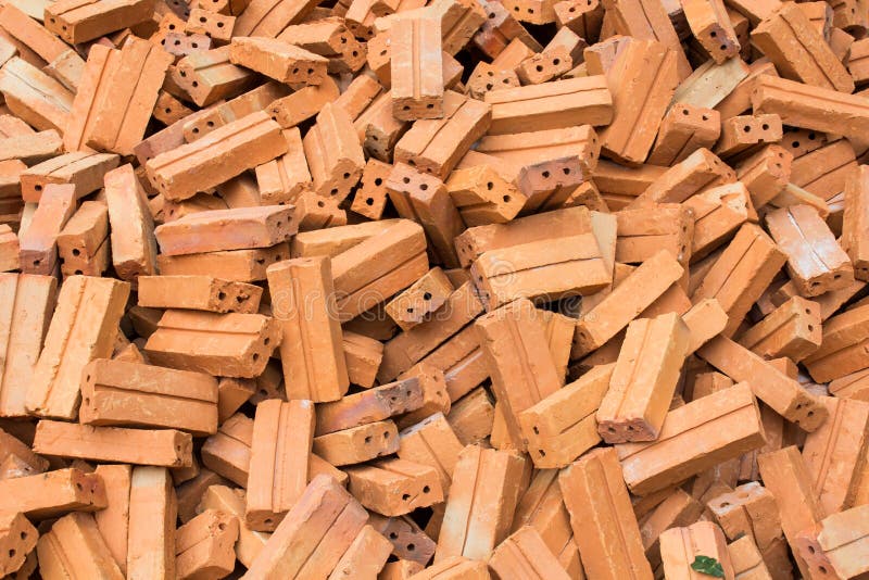 Stack of Raw Bricks. stock photo. Image of equipment - 33660966