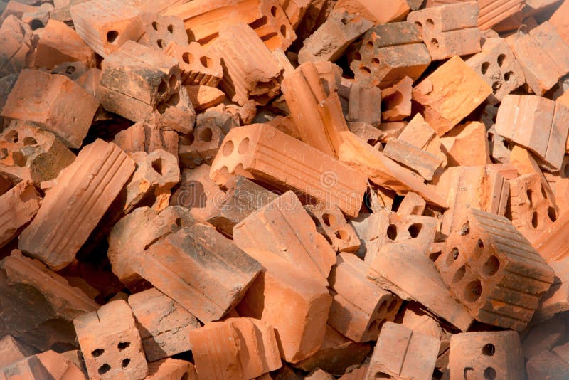 Stack of Raw Bricks Texture Stock Photo - Image of closeup, dark: 104617578