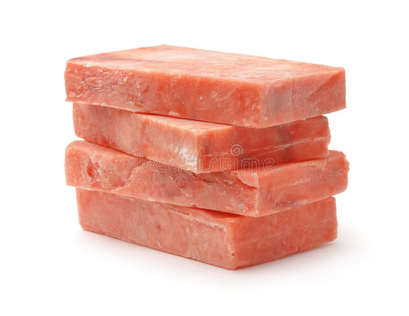Stack of Raw Frozen Salmon Fillet Blocks Stock Image - Image of stack ...