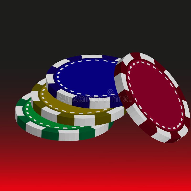 Stack of Realistic Empty Chips for Casino Stock Illustration ...