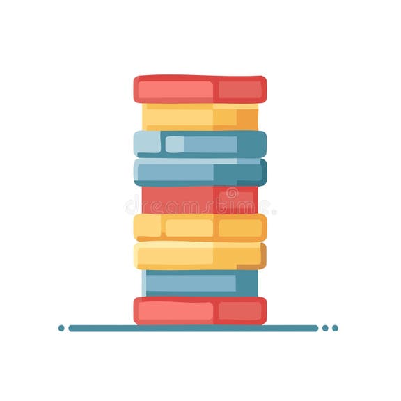 Stack of Rectangular Blocks Illustration Tower Game Concept Colorful ...