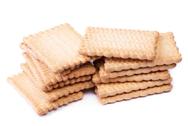 Stack of Rectangular Cookies Stock Image - Image of cookie, crispy ...