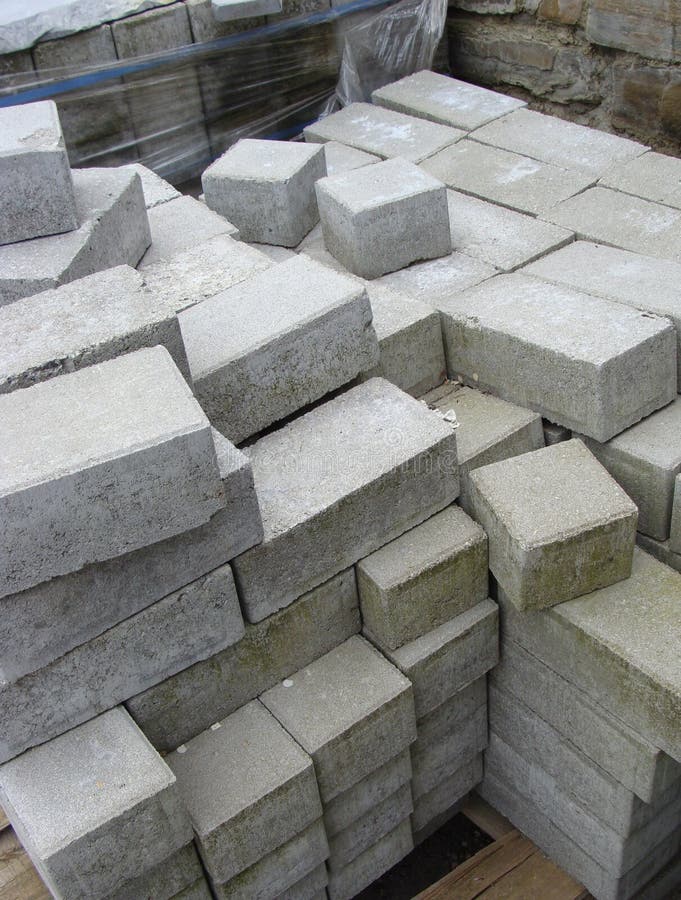 Stack of Rectangular Pavement Stones Stock Photo - Image of progress ...