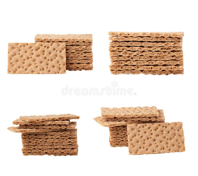 Stack of Rectangular Snack Bars Isolated on a White Background Stock ...
